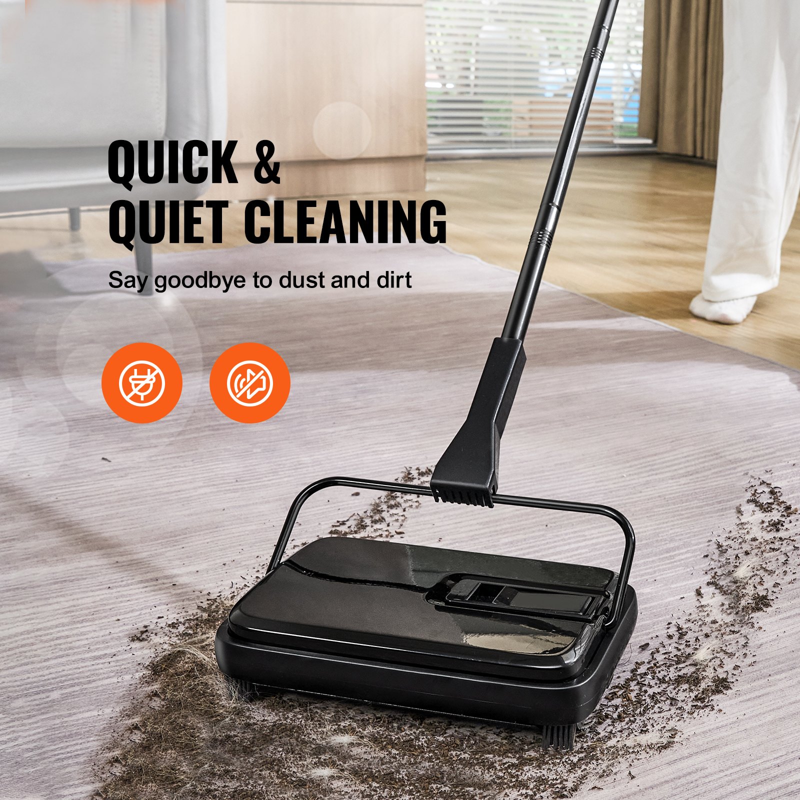 VEVOR Carpet Sweeper Manual , 7.87 in Sweeping Paths