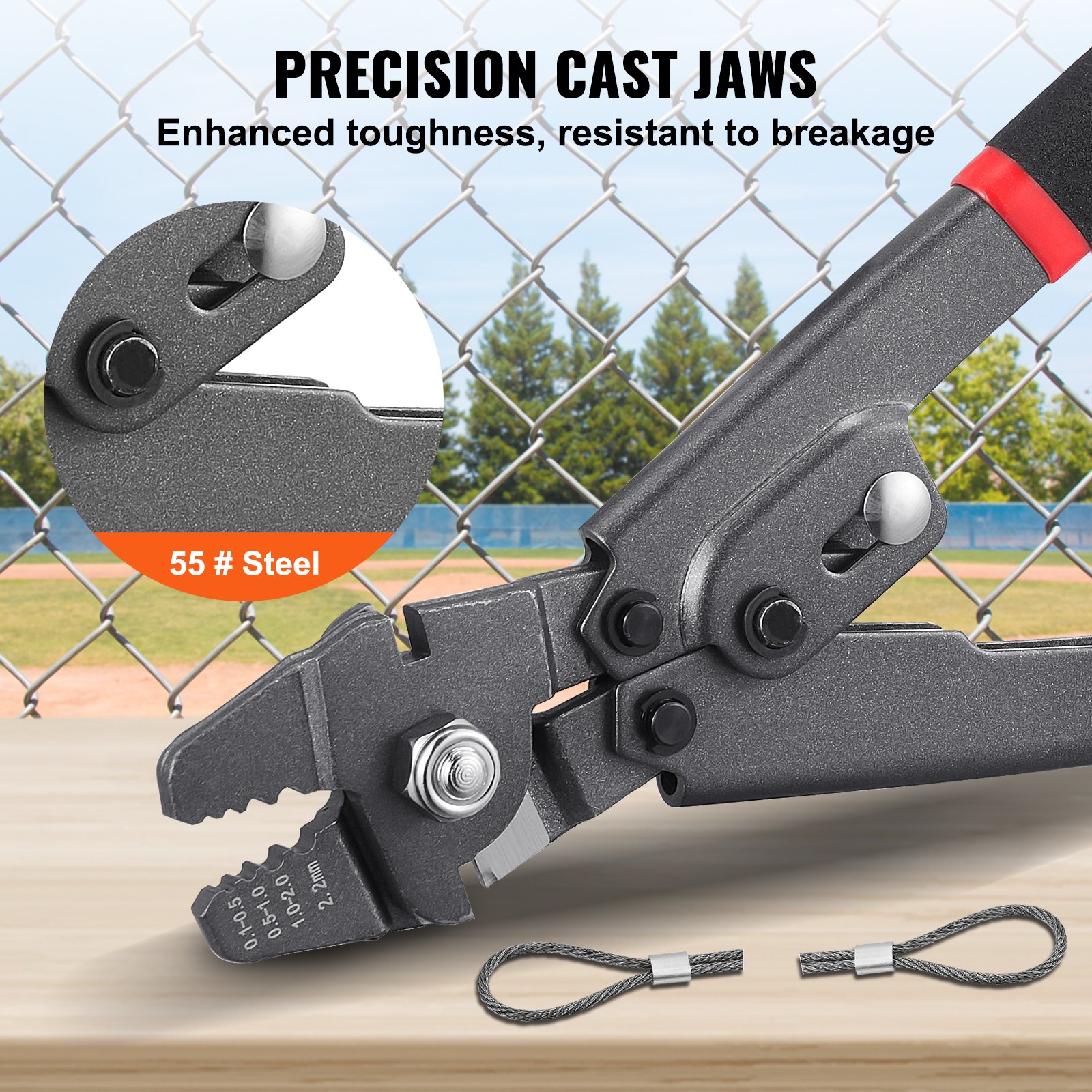 VEVOR Wire Rope Crimping Tool and Cutter Manual, Up To 2.2mm