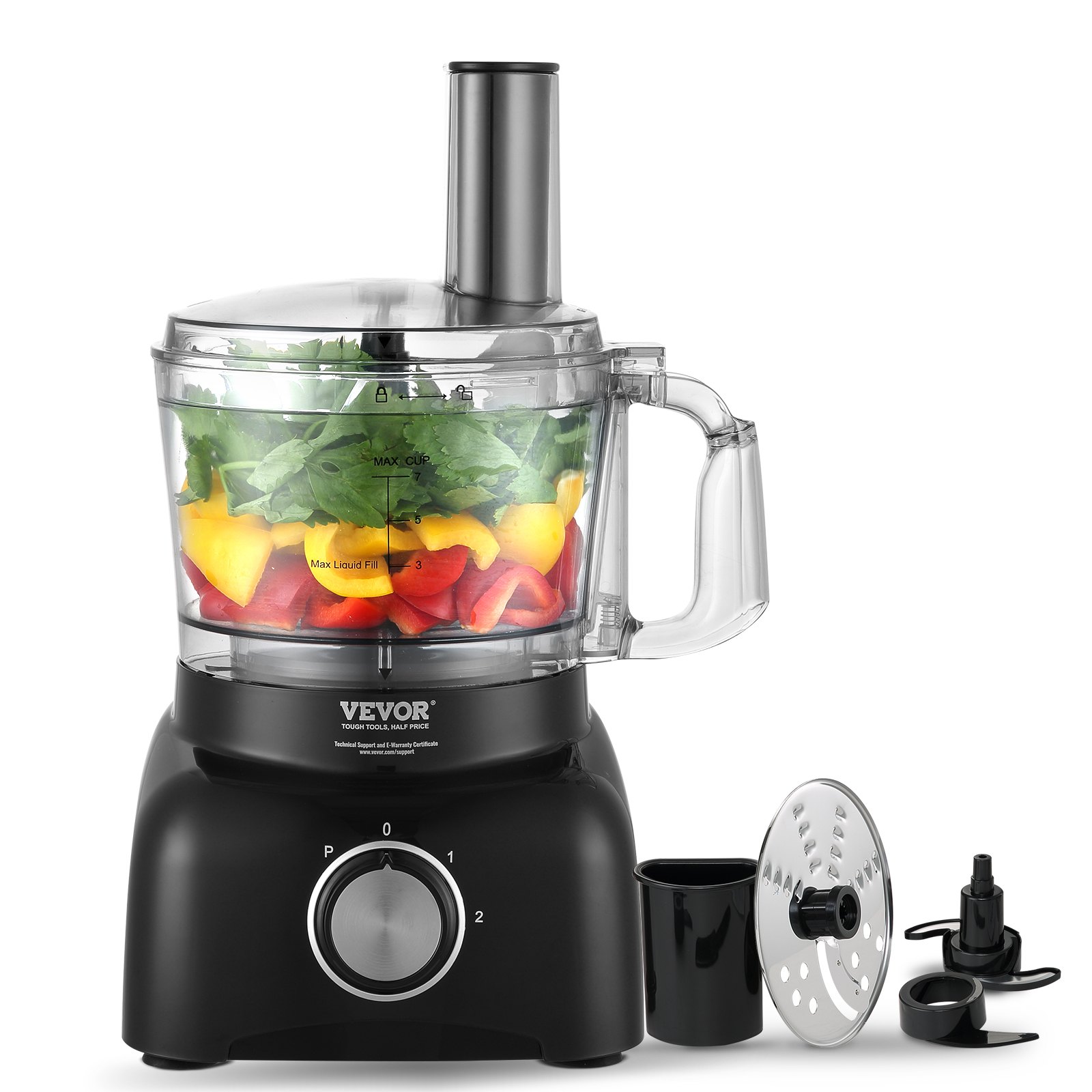 Food Processor, VEVOR 7-Cup Vegetable Chopper Manual