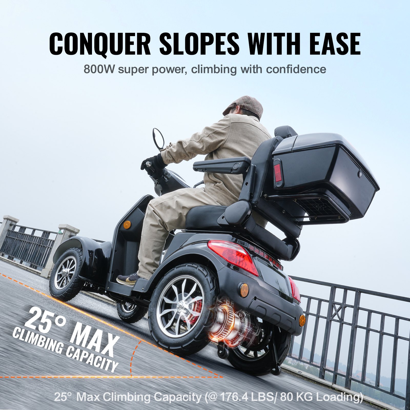 VEVOR Heavy Duty 4-Wheel Mobility Scooter Manual (For Adults)