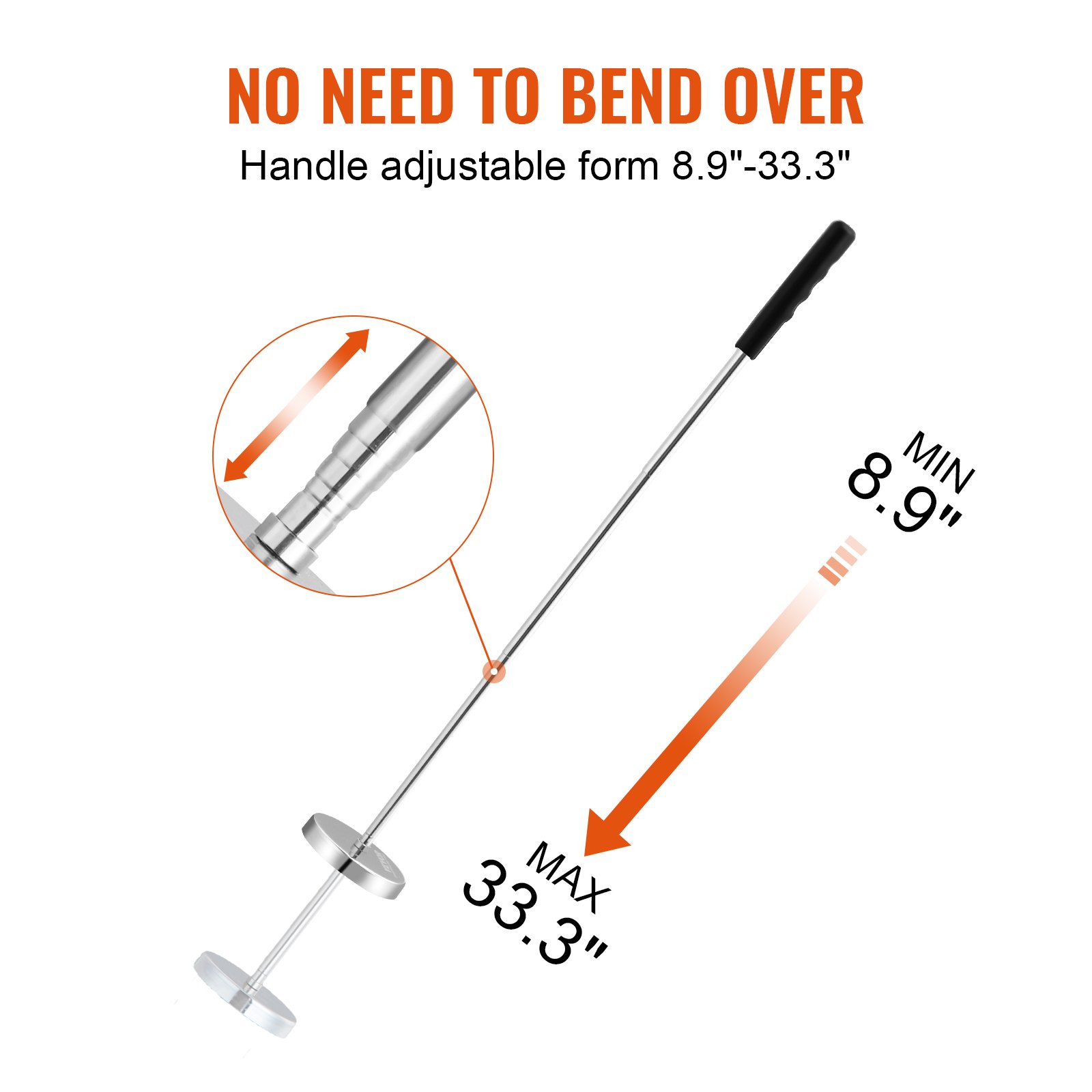 VEVOR Telescoping Magnetic Sweeper Tool Manual, 3.5inch