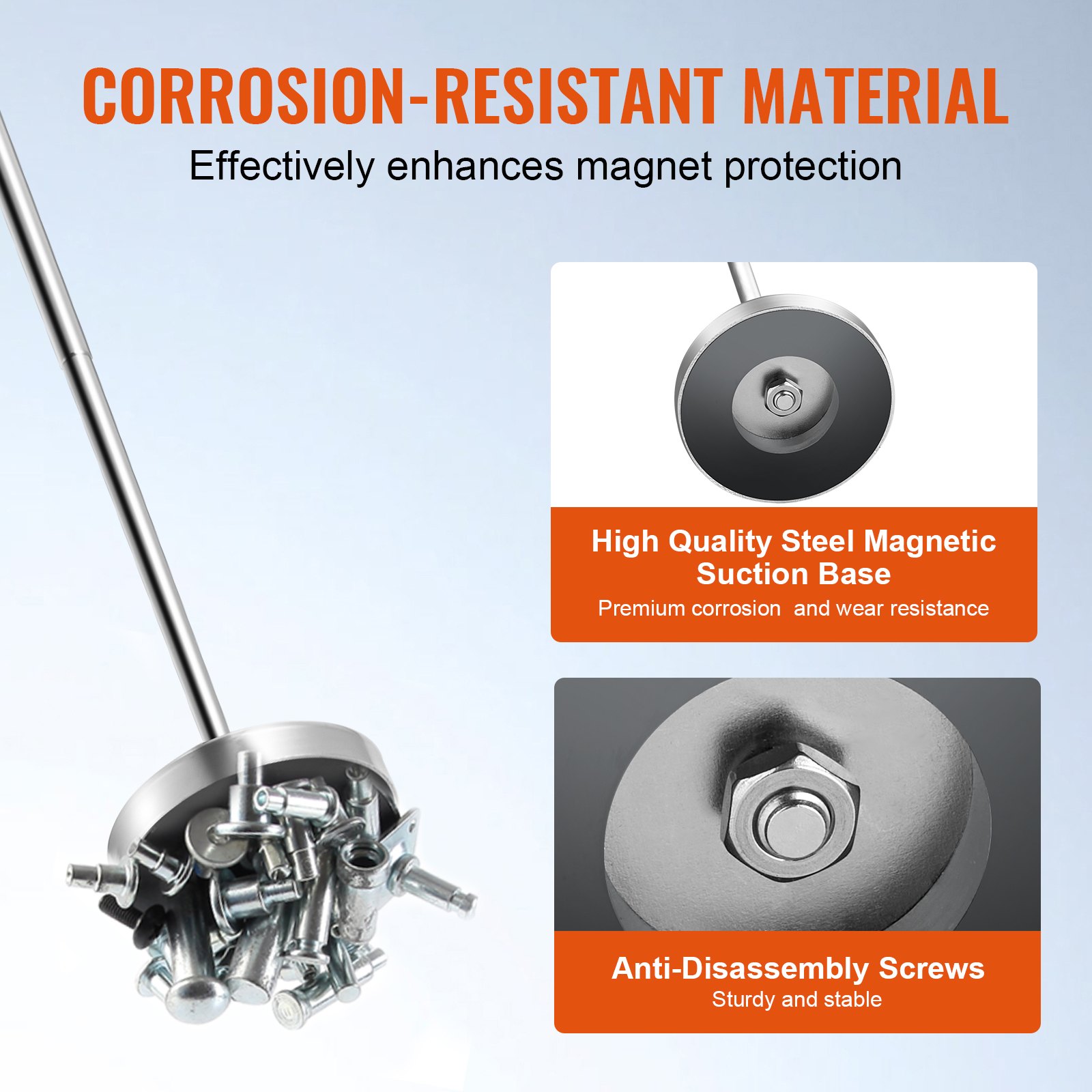 VEVOR Telescoping Magnetic Sweeper Tool Manual, 3.5inch