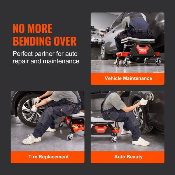 VEVOR Mechanics Stool, 300 LBS Capacity with 4" Wheels Manual - VEVOR Blog