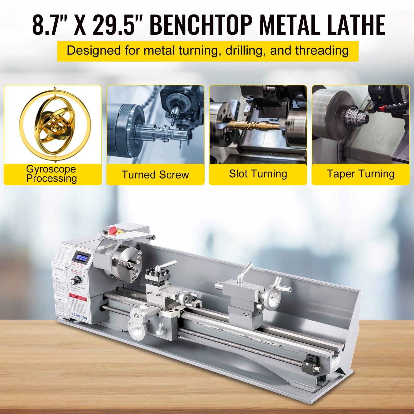 VEVOR Metal Lathe User Manual, Mini Metal Lathe, 1100W