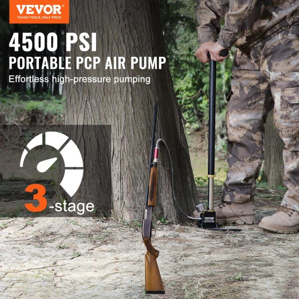 VEVOR High Pressure Hand Pump Manual, 3 Stage Airgun PCP