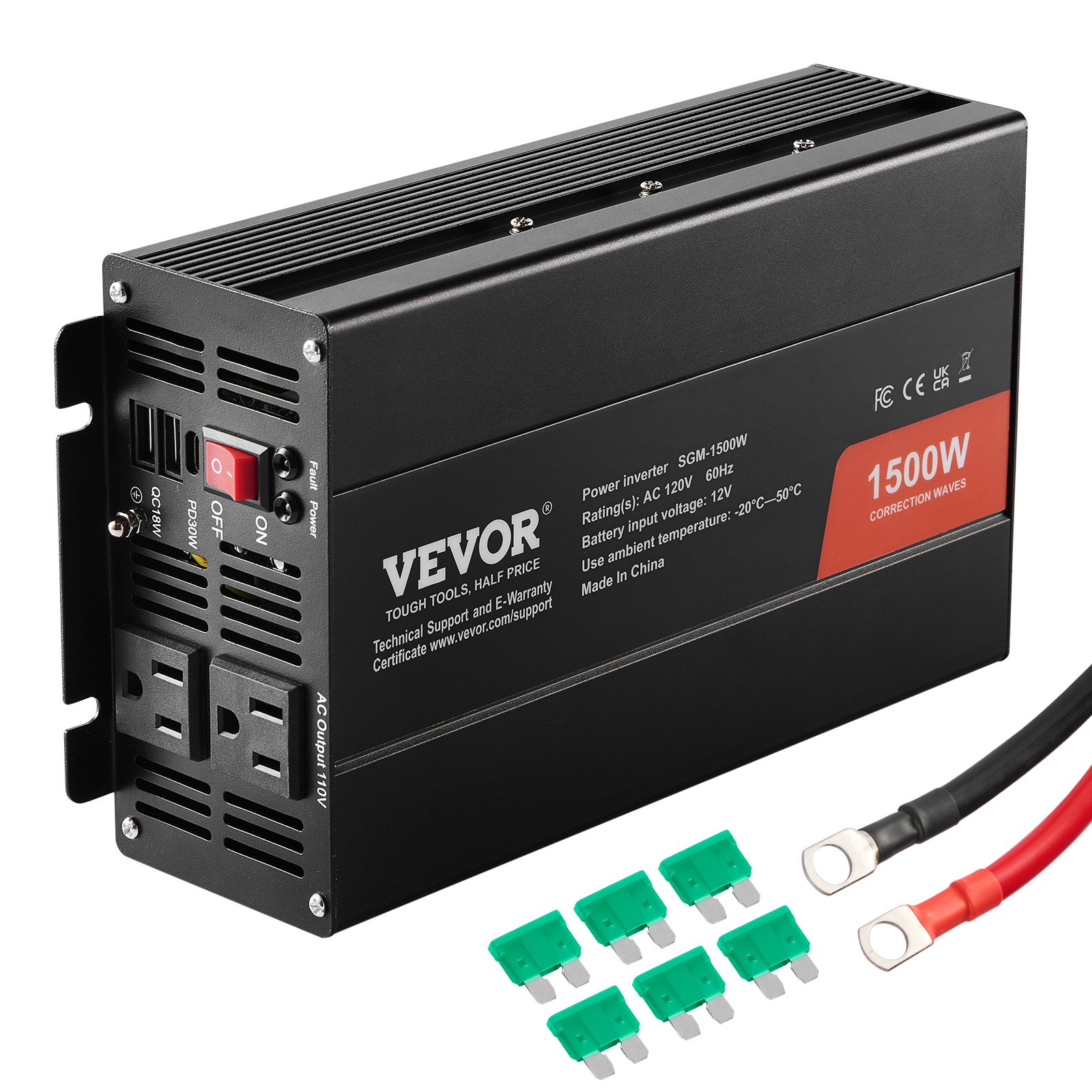 VEVOR Modified Sine Wave Inverter Manual, 1500W Inverter