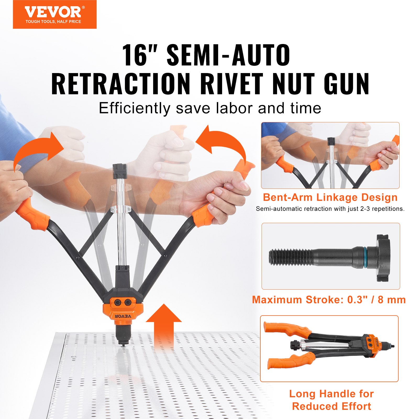 VEVOR Rivet Nut Tool Manual, 16 inch