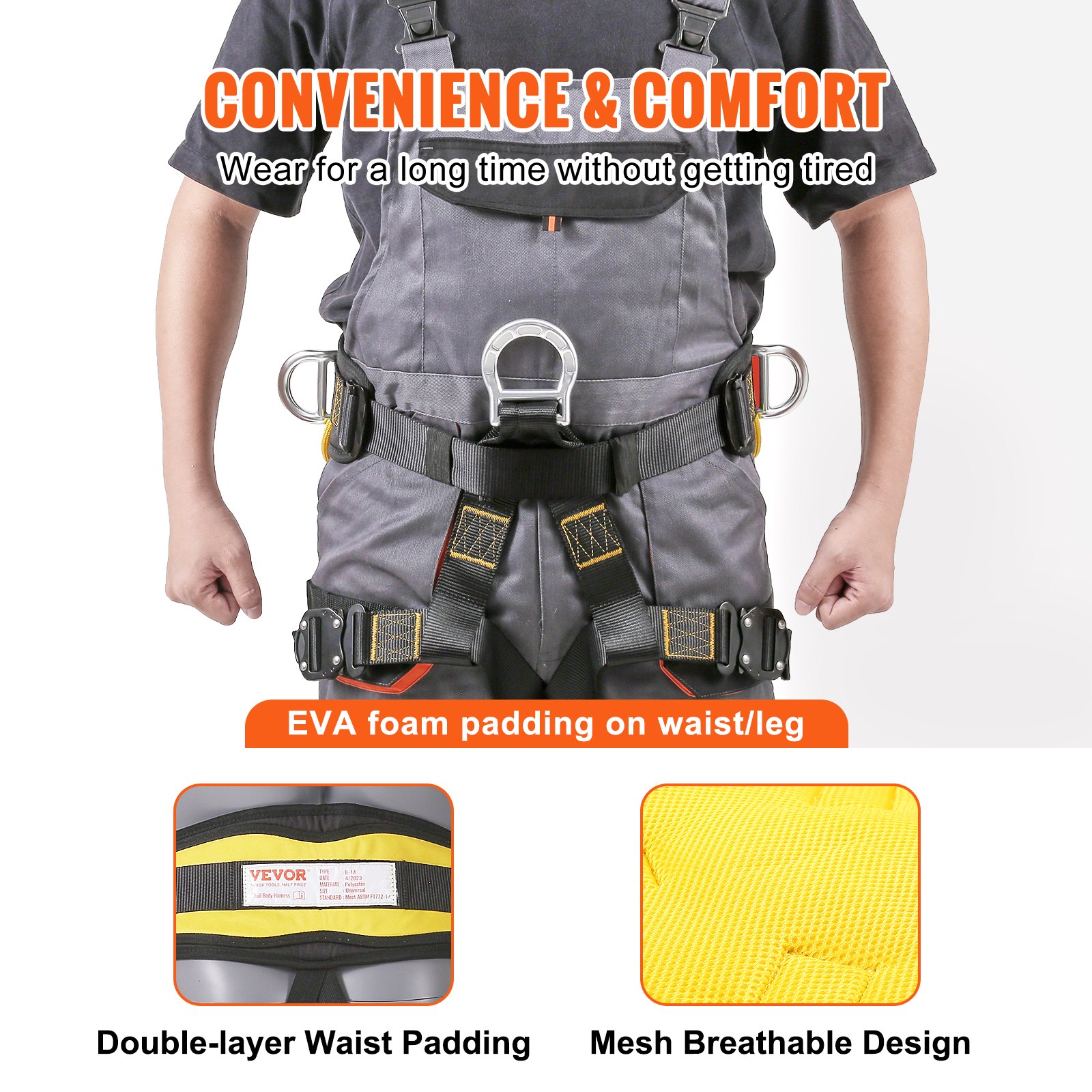 VEVOR Half Body Safety Harness Manual, Tree Climbing Harness