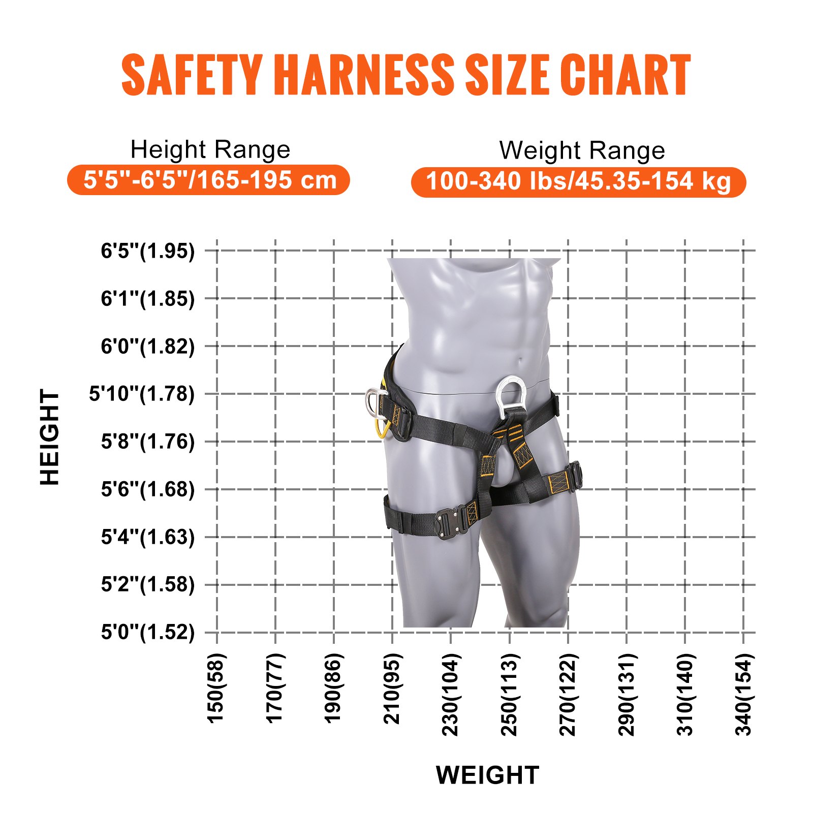 VEVOR Half Body Safety Harness Manual, Tree Climbing Harness