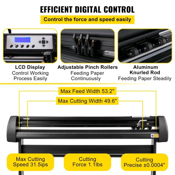 VEVOR Vinyl Cutter Machine Manual, 53in / 1350mm Printer