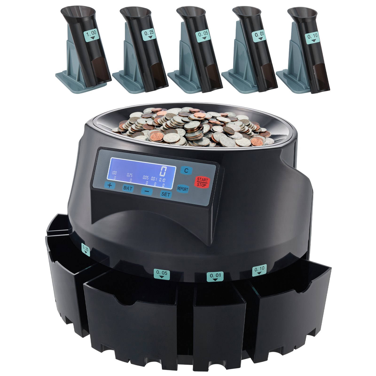 VEVOR USD Coin Sorter And Counter Manual 300 Coins/min