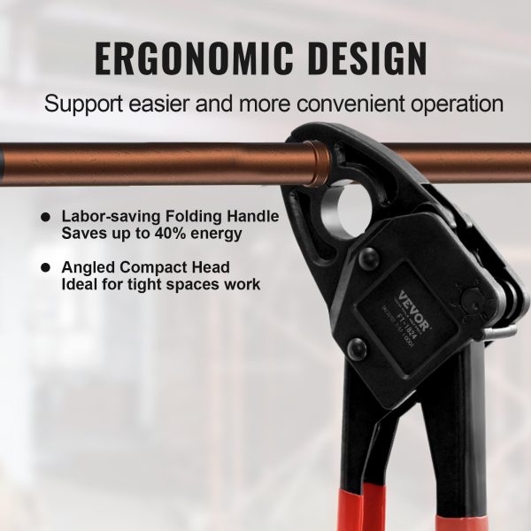 VEVOR PEX Pipe Crimping Tool Manual, Angle Dual Head Combo