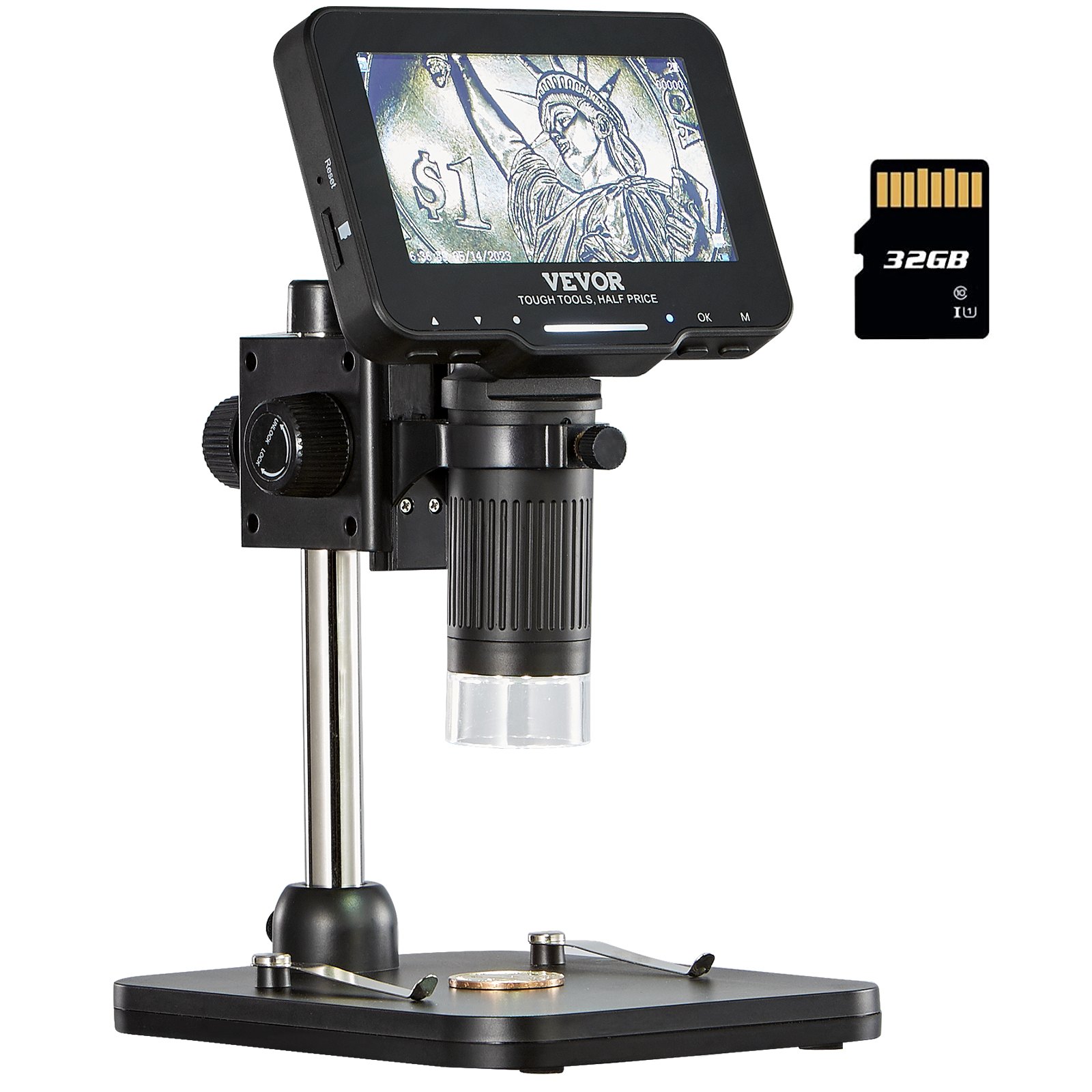 VEVOR Digital Microscope Manual, 4.3” IPS Screen, 50X-1000X