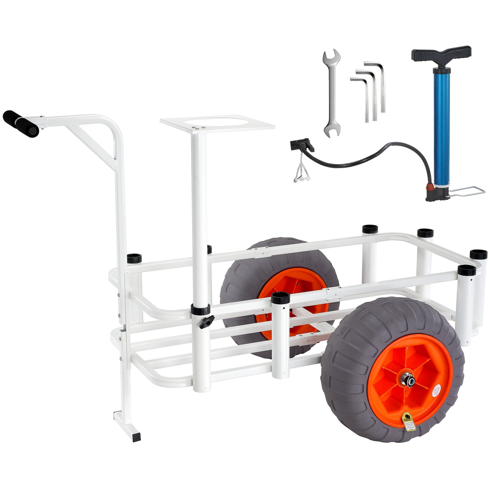 Chariot de pêche manuel VEVOR Beach, capacité de charge de 350 lb