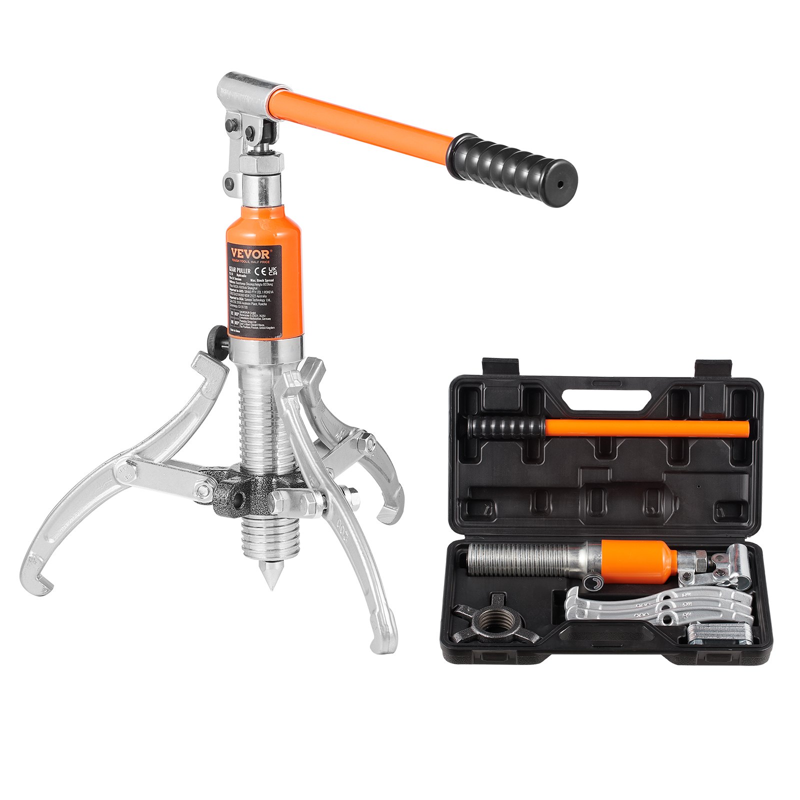 VEVOR Hydraulic Gear Puller Manual, 5 Ton Max Capacity