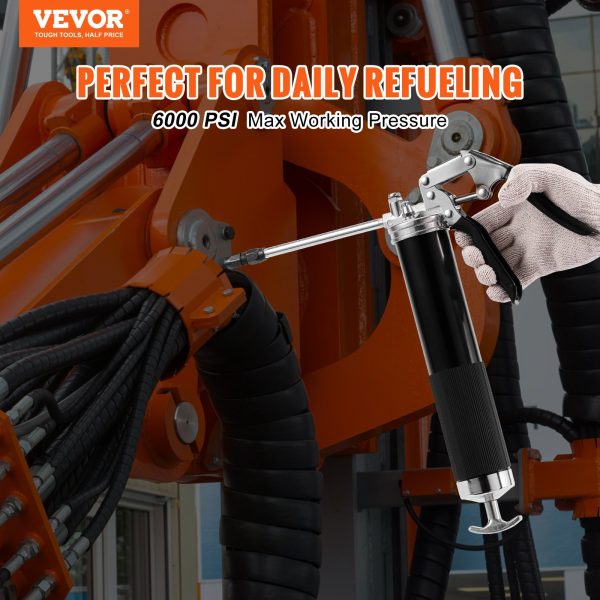 VEVOR Pistol Grip Grease Gun Manual. 6000 PSI