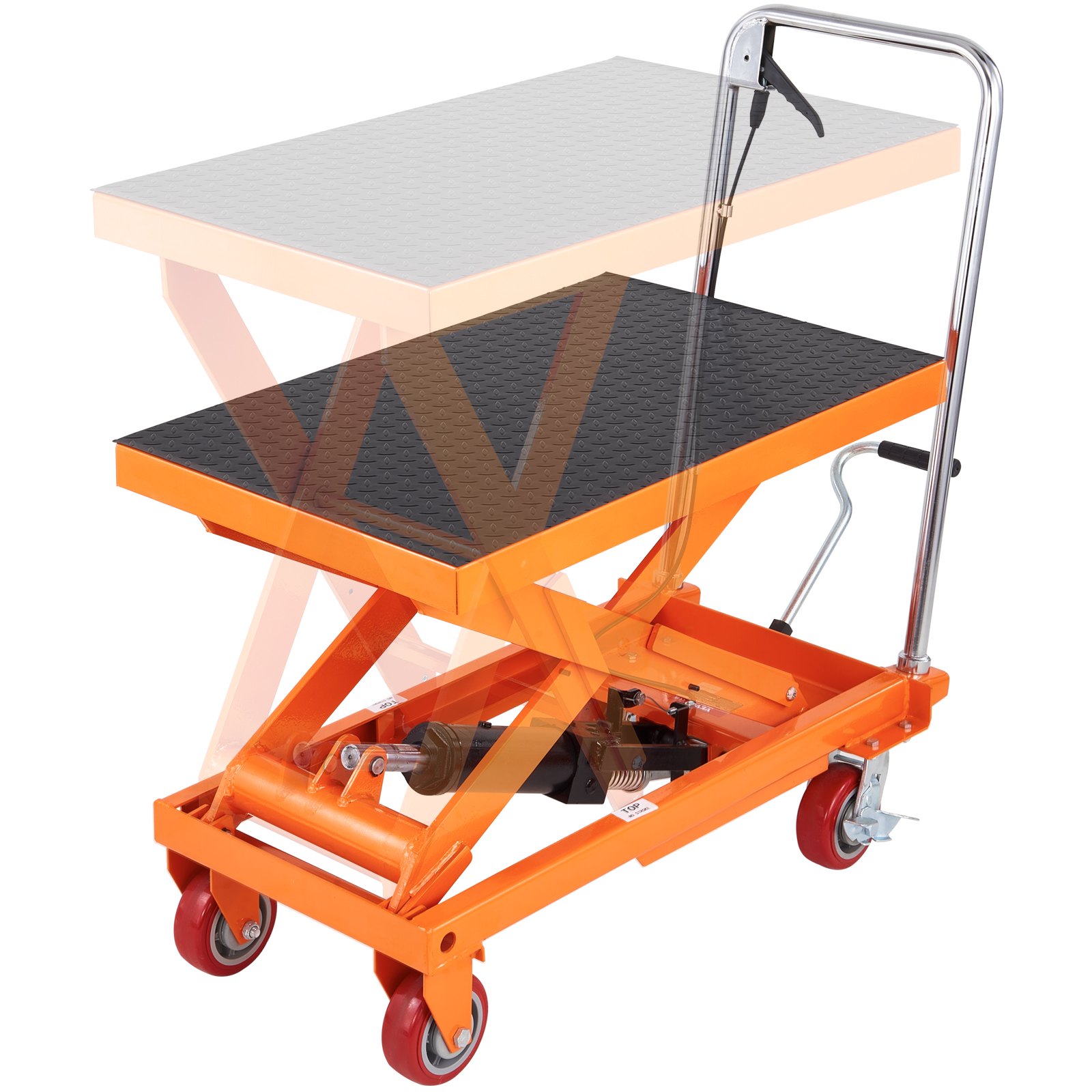 Carro elevador hidráulico manual VEVOR, 1100 lb, altura de elevación de ...