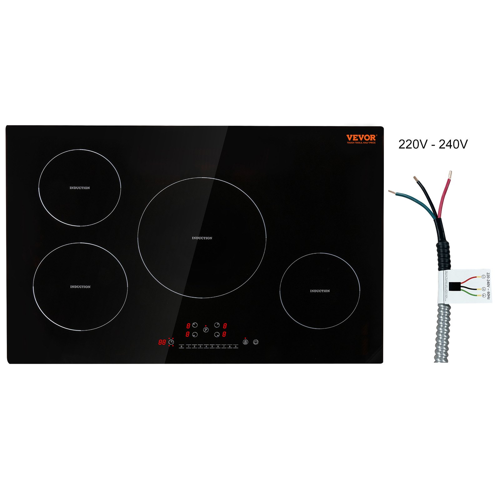 VEVOR Electric Cooktop Manual, 4 Burners, 30'' Stove Top