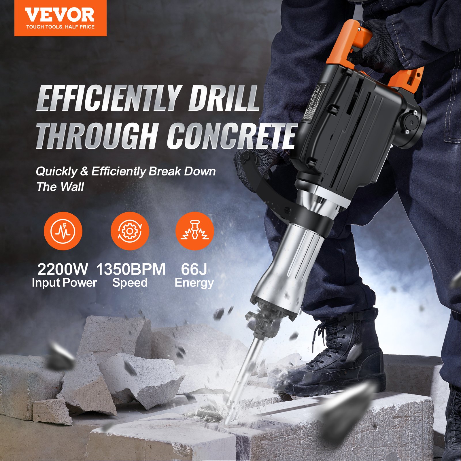 VEVOR Demolition Jack Hammer Manual, 2200W