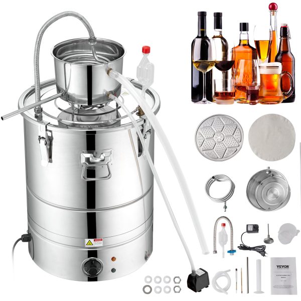 VEVOR Alcohol Still Manual, 15 Gal 50L Water Alcohol Distiller